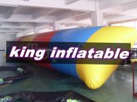 China Red / Yellow / Blue 0.9mm PVC Inflatable Water Toys / Saturn Slide With Blob Ball for sale