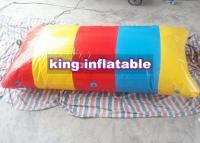 China Red / Yellow / Blue 0.9mm PVC Inflatable Water Toys / Saturn Slide With Blob Ball for sale
