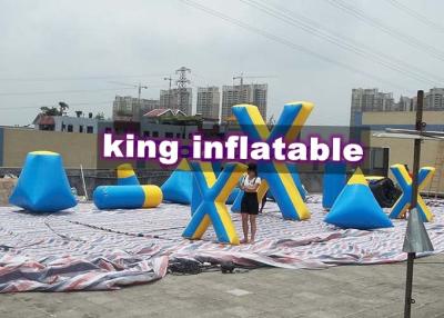 China Strong Blue / Yellow Inflatable Floating  Paintball Sport Games Blindage Durable for sale