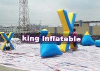 China Strong Blue / Yellow Inflatable Floating  Paintball Sport Games Blindage Durable for sale