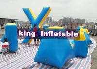 China Strong Blue / Yellow Inflatable Floating  Paintball Sport Games Blindage Durable for sale
