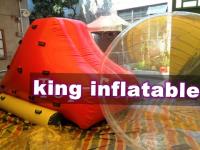 China Red Aqua Park Inflatable Water Toys / Rock Slide / Iceberg By PVC For Water Park for sale