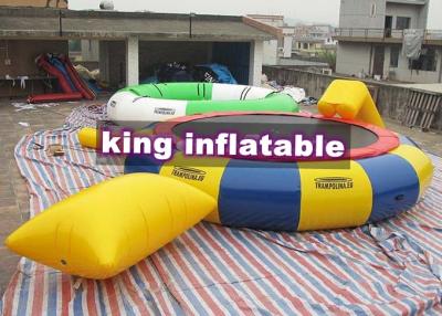 China Customized Logo PVC Inflatable Water Toy / Trampoline Combine Jumping Bag / Slide for sale