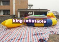 China Customized Logo PVC Inflatable Water Toy / Trampoline Combine Jumping Bag / Slide for sale