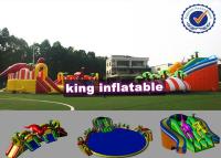 China 9*8m Colorful Shark Inflatable Water Slide With Pool Commercial Water Park For Kids for sale