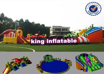 China 9*8m Colorful Shark Inflatable Water Slide With Pool Commercial Water Park For Kids for sale