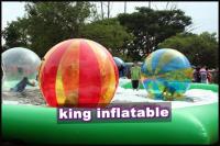 China Colourful PVC Inflatable Water Ball/Water Ball With 2m Diameter For Amusement Park for sale