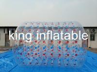 China 1.0mm PVC / TPU Inflatable Cylindrical Roller Transparent Water Toy For Water Park for sale