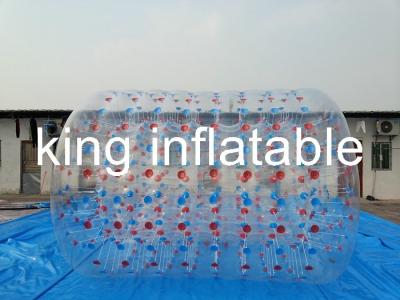 China 1.0mm PVC / TPU Inflatable Cylindrical Roller Transparent Water Toy For Water Park for sale