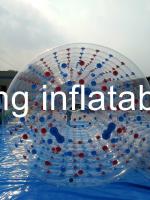 China 1.0mm PVC / TPU Inflatable Cylindrical Roller Transparent Water Toy For Water Park for sale