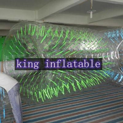 China Commercial Clear PVC / TPU Inflatable  Walking On Water Cylindrical Toy For Water Park for sale