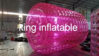 China Inflatable Water Toy , Transparent Red PVC / TPU  Water Roller For Kids / Adults for sale