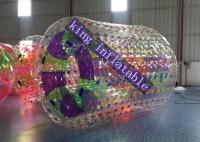 China 1.0mm PVC / TPU Inflatable Water Toy 2.8m Long 2.4m Diameter Transparent Water Roller for sale
