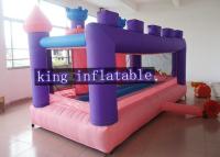China Pink Commercial Princess Bouncy Dream Houses For Toddler / Kids Soft Play for sale