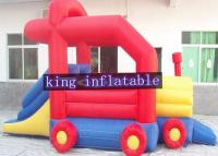China Snail Shape Commercial Bounce Houses With Slide Of PVC Coated 210D Nylon Fabric for sale