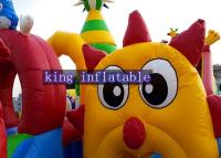 China Funny Outdoor Inflatable Amusement Park With Slide / Castle And Climb for sale