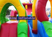 China Funny Outdoor Inflatable Amusement Park With Slide / Castle And Climb for sale