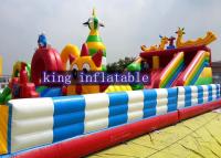 China Funny Outdoor Inflatable Amusement Park With Slide / Castle And Climb for sale