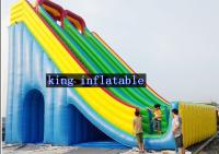 China 12m High Waterproof PVC Inflatable Dry Slide Amazing Design For Amusement Games for sale
