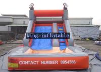China Tarpaulin Inflatable Water Slide With Pool Customized Color For Outdoor Fun for sale