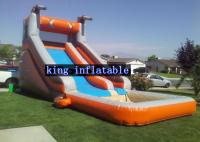 China Tarpaulin Inflatable Water Slide With Pool Customized Color For Outdoor Fun for sale