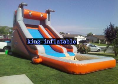 China Tarpaulin Inflatable Water Slide With Pool Customized Color For Outdoor Fun for sale
