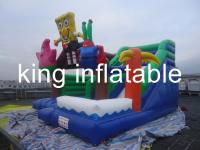 China Spong Bob Inflatable Jumping Castle Commercial Inflatable Bouncers With Cartoons for sale