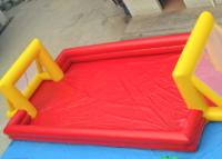 China Red Outdoor Football Playground Inflatable Sports Games For Kids for sale