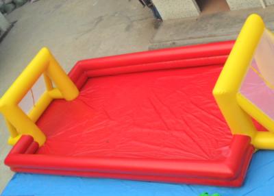 China Red Outdoor Football Playground Inflatable Sports Games For Kids for sale
