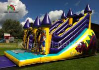 China Commercial Waterproof Inflatable Dry Slide , Sewn Slide Water Castle CE Certificated for sale