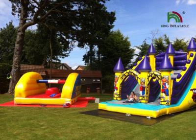 China Commercial Waterproof Inflatable Dry Slide , Sewn Slide Water Castle CE Certificated for sale