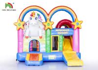 China Commercial Outdoor 4 In 1 Unicorn  Inflatable Jumping Castle / Blow Up Bouncer for sale