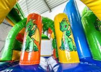 China Kids Inflatable Bouncer Combo /  Green Inflatable Dragon Jumping Castle for sale