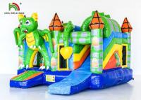 China Kids Inflatable Bouncer Combo /  Green Inflatable Dragon Jumping Castle for sale