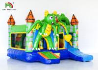 China Kids Inflatable Bouncer Combo /  Green Inflatable Dragon Jumping Castle for sale