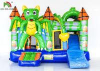 China Kids Inflatable Bouncer Combo /  Green Inflatable Dragon Jumping Castle for sale