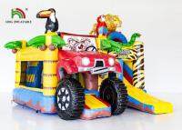 China Blow Up Combo Car Jumper Inflatable Jumping Castle Bounce House With Slide for sale