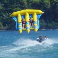 China Durabla pvc from plato vivid colors various shape double fly-fishing banana boat for sale