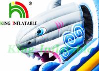 China Single Lane 0.55mm PVC Tarpaulin Inflatable Dry Slide / CE Shark Inflatable Slide for sale
