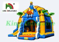 China Yellow / Blue Mutifun Inflatable Jumping Castle With Slide Equipped CE Certificated Blower for sale