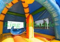 China Yellow / Blue Mutifun Inflatable Jumping Castle With Slide Equipped CE Certificated Blower for sale