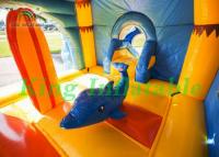 China Yellow / Blue Mutifun Inflatable Jumping Castle With Slide Equipped CE Certificated Blower for sale