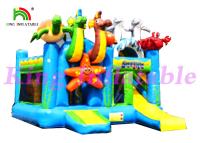 China 0.55mm PVC Tarpaulin Multiplay Inflatable Jumping Castle With Slide And Sea Animals for sale