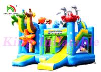 China 0.55mm PVC Tarpaulin Multiplay Inflatable Jumping Castle With Slide And Sea Animals for sale