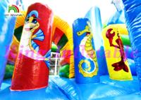 China 0.55mm PVC Tarpaulin Multiplay Inflatable Jumping Castle With Slide And Sea Animals for sale