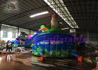 China PVC Airtight Green Inflatable Water Parks With Slides And Pools For Commercial for sale