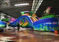 China PVC Airtight Green Inflatable Water Parks With Slides And Pools For Commercial for sale