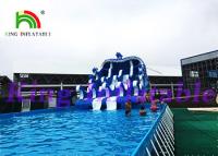 China Giant Outdoor Inflatable Water Parks With Slide And above ground swimming pool for sale