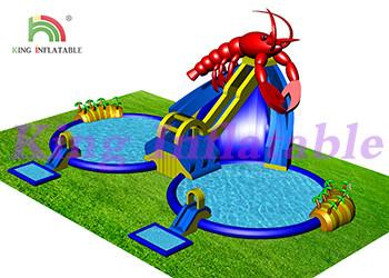 China Outdoor Huge Commercial Inflatable Water Parks With Slide And Pool 1 Year Warranty for sale