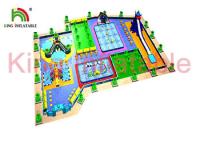 China Digital Printing Blow Up Water Park Plato PVC Tarpaulin With 0.65mm - 0.9mm  UV Resistant for sale